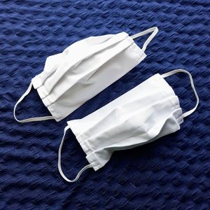 Other | 2 Pack White Face Masks Handmade Washable Cloth | Poshmark